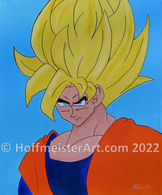 "Goku Big Hair" Original Painting – Hoffmeister Art
