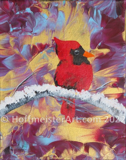 Abstract Cardinal 8"x10" Original Painting Collection – Hoffmeister Art