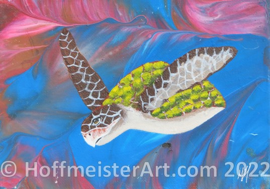 "Ice Turtle" Original Painting – Hoffmeister Art